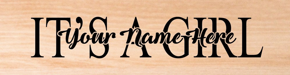 Custom Intersecting Word Art Sign / Banner Scroll Saw Pattern Stencil ...
