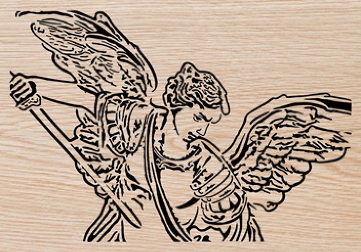 St Michael Archangel - Scroll Saw Pattern - Stencil - Template - Etsy