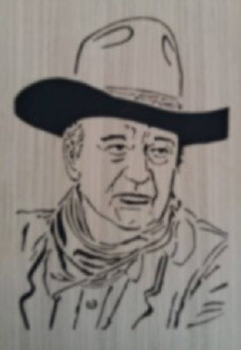 John Wayne Scroll Saw Pattern Stencil Template - Etsy