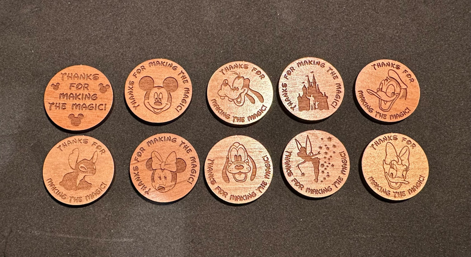 Wooden Pixie Dust Token - Variety, Birthday or Cruise - Etsy