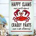 Funny Beach Sign Happy Clams Are Welcome Metal Wall Decor - Etsy
