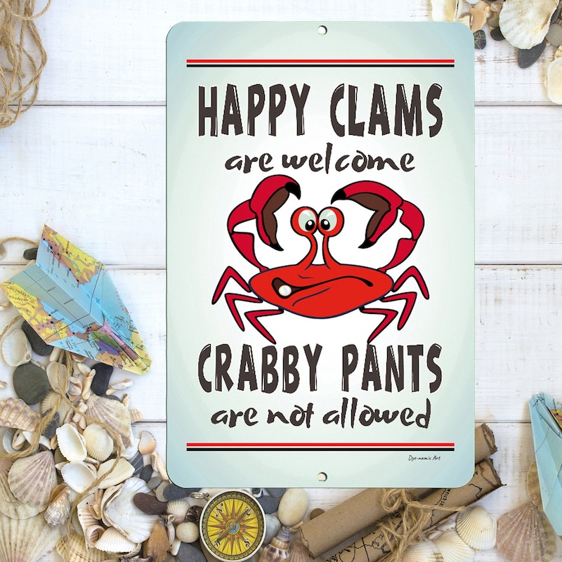 No Crabby Attitudes Sign - Etsy