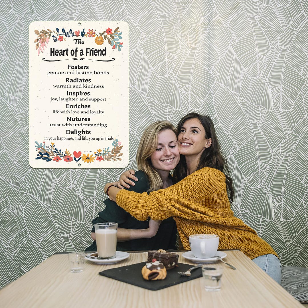 The Heart of a Friend Sign | Personalized Friendship Quote | Best ...