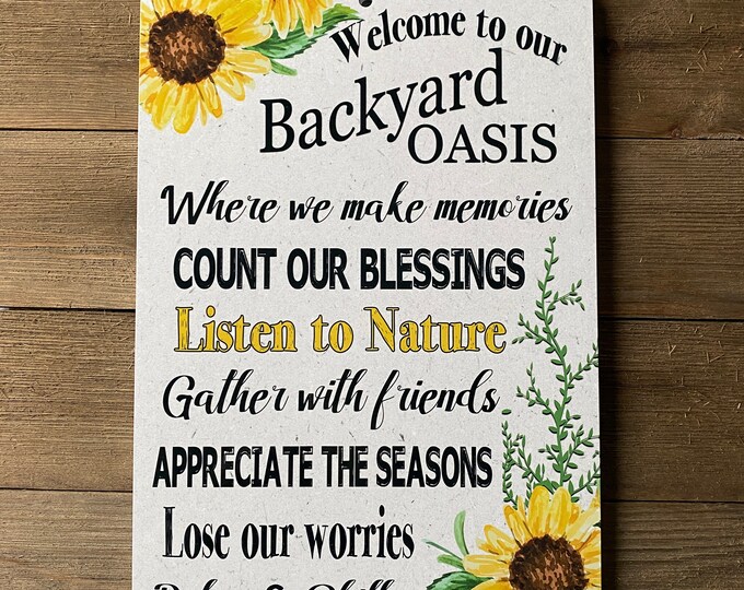 Backyard Rules Sign Outdoor Sign Porch Rules Summer Time Country Porch ...