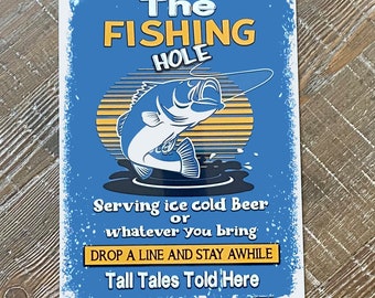 Fishing Hole Sign | Etsy