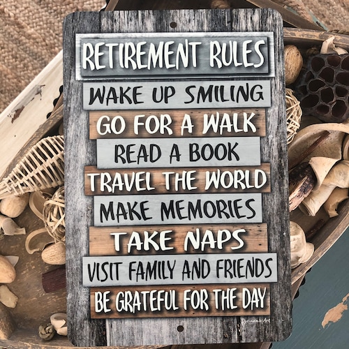 Retirement Rules Metal Sign Indoor/outdoor Metal Signs - Etsy