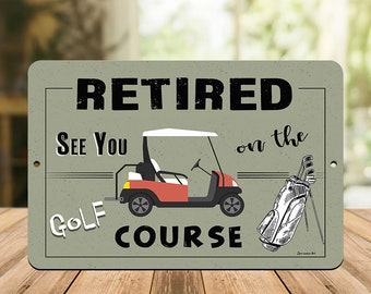 RETIRED ZONE Sign Xing Gift Novelty Things to Do Golf Retirement Who ...