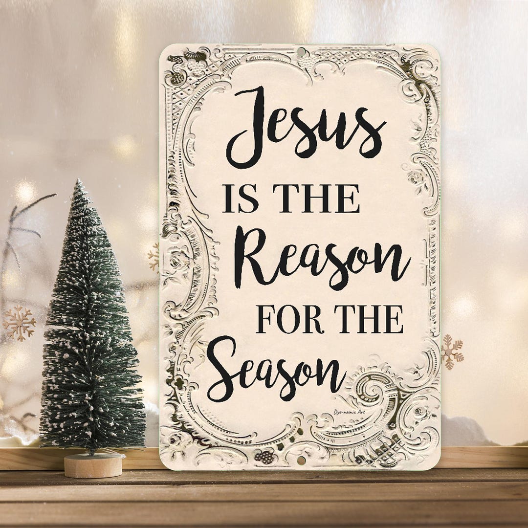 Custom Jesus Metal Sign, Holiday Home Decor, Christian Christmas Gift ...