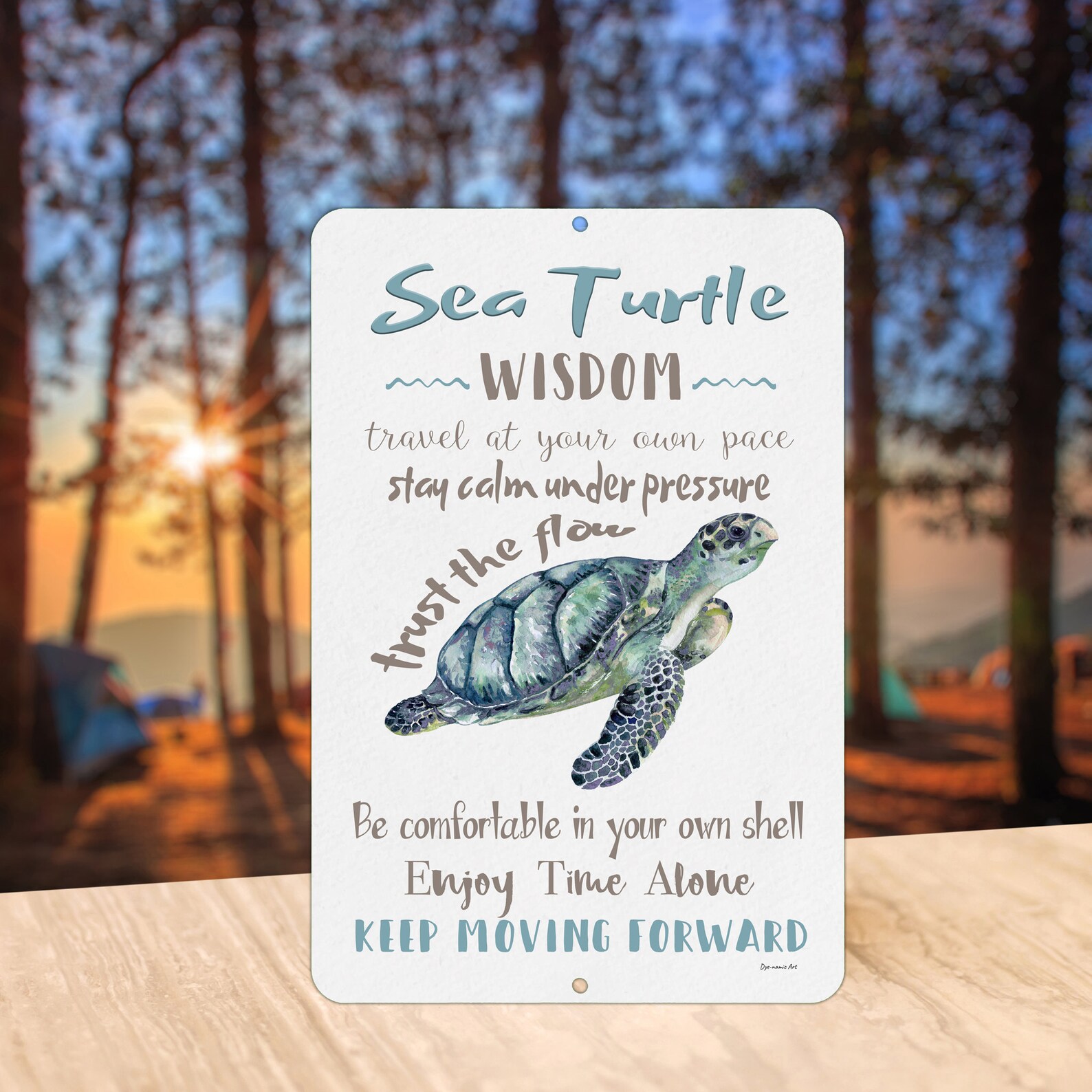 Sea Turtle Wisdom Metal Sign: Inspirational Coastal Wall Art - Etsy