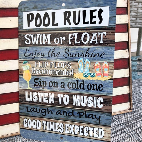 POOL SIGN Pool Direction Signs Vintage Style Pool Sign Pool | Etsy