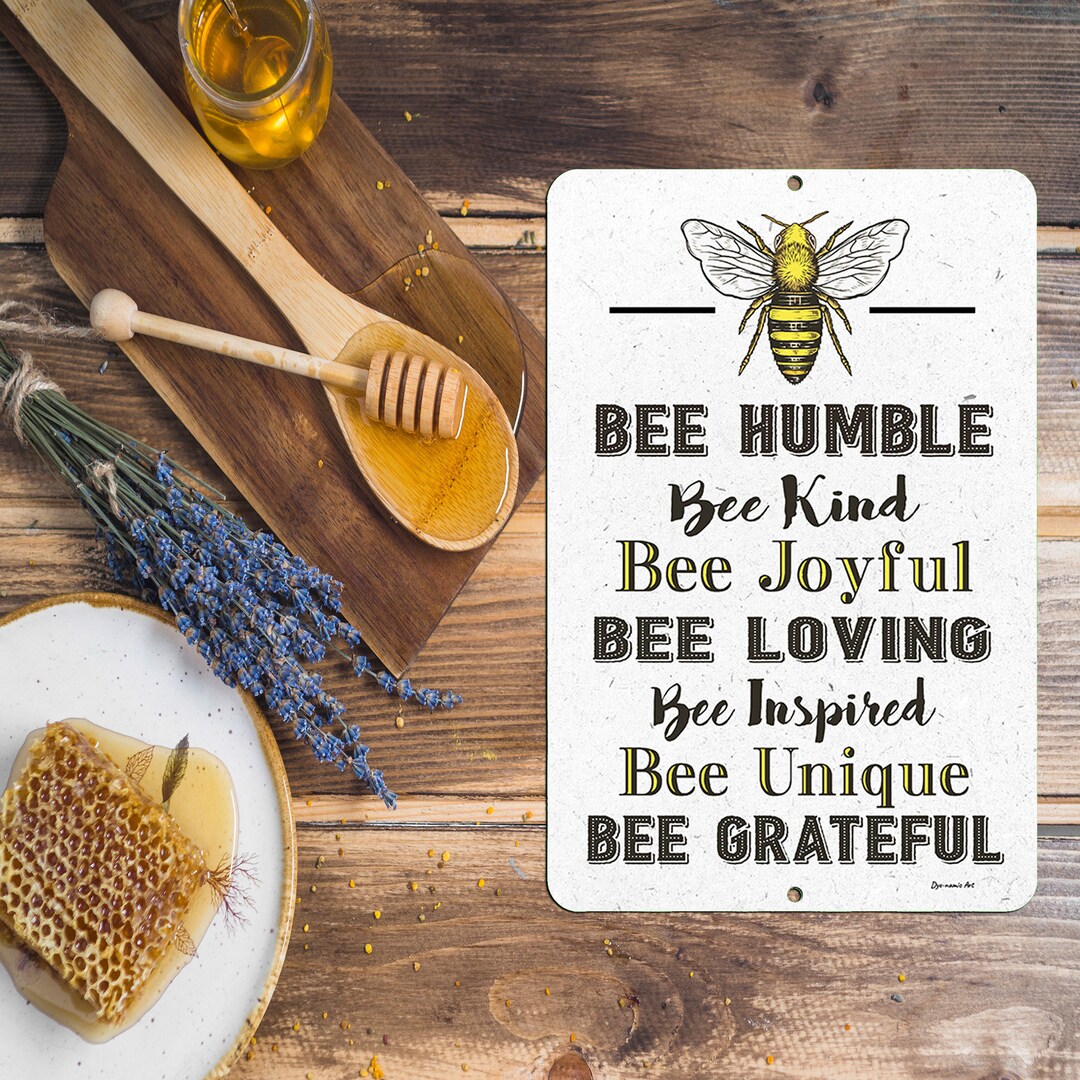 Bee Humble Metal Sign | Positive Bee Sayings for Home or Garden ...