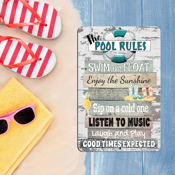 Pool Sign - Etsy