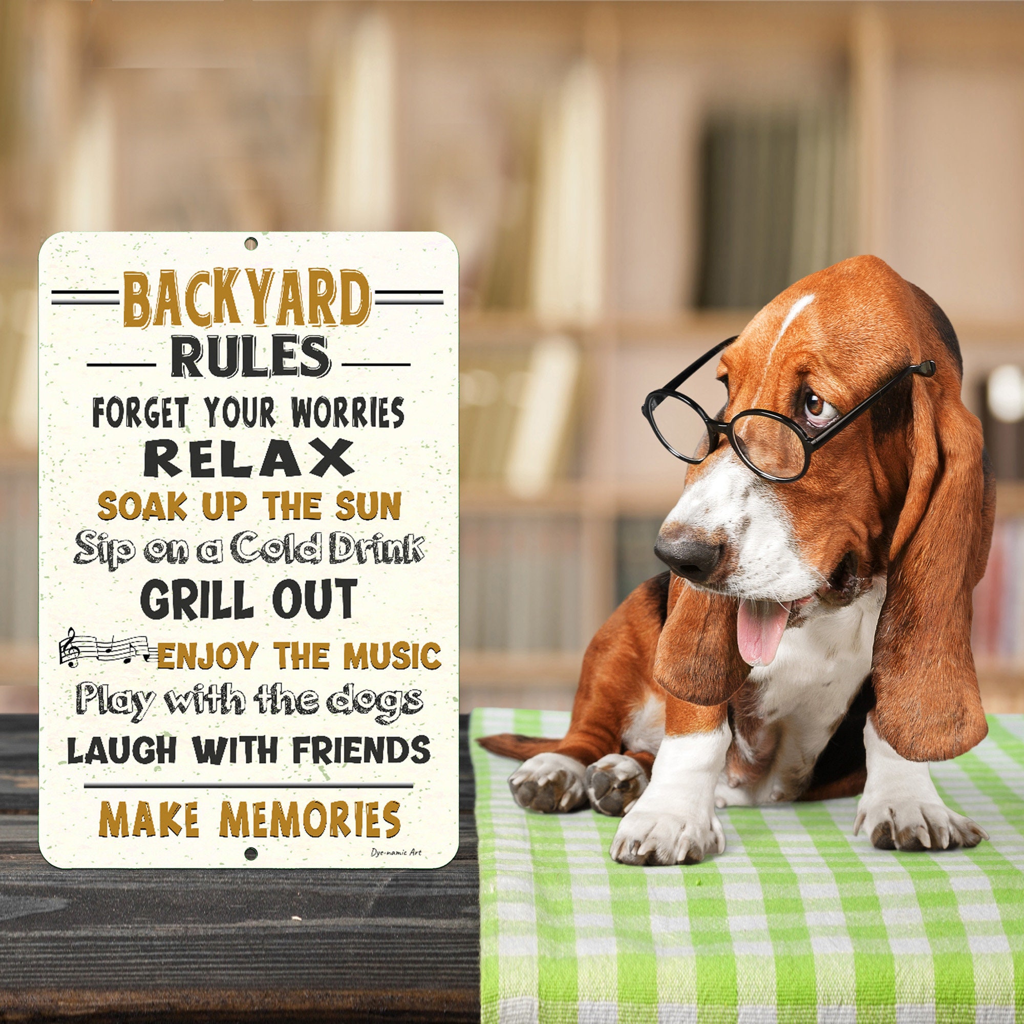Backyard Rules Sign | Patio Decor | BBQ Decor | Grill and Chill Outdoor ...