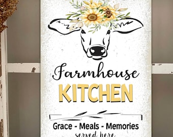 Cow Kitchen Art | Etsy