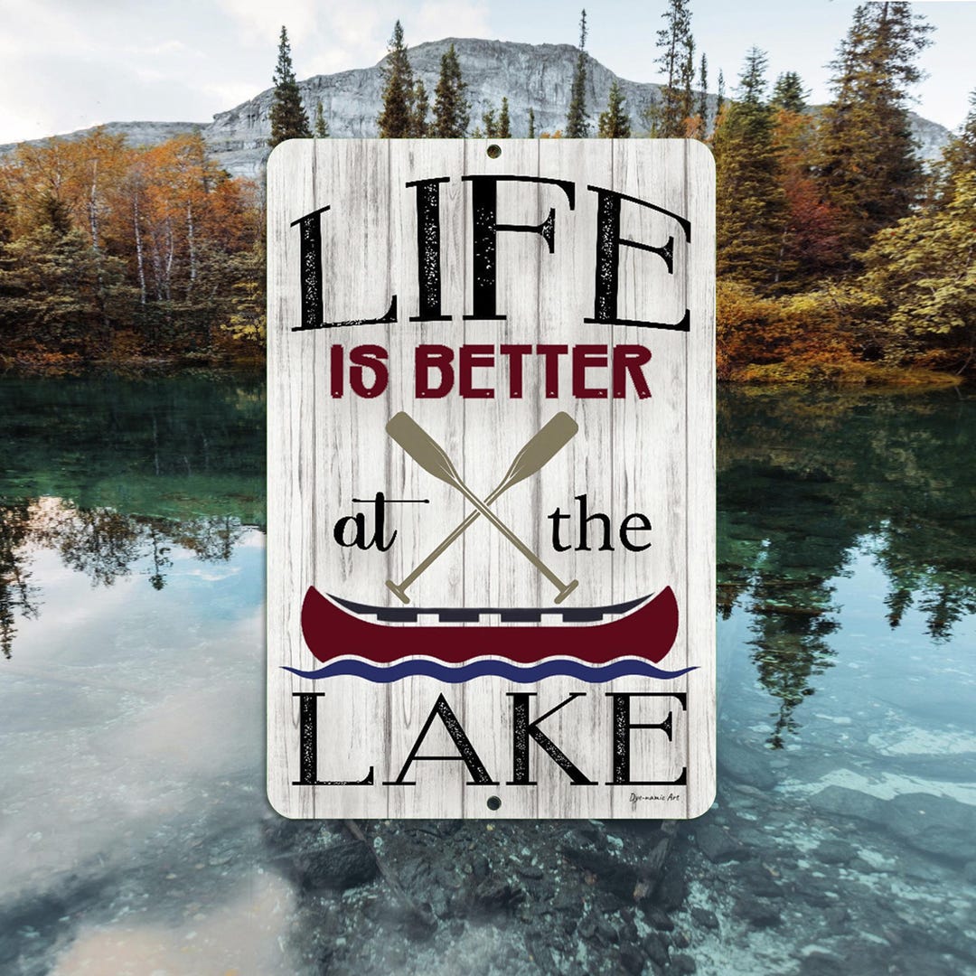 Life is Better at the Lake Metal Sign | Decorative Lakehouse Decor ...