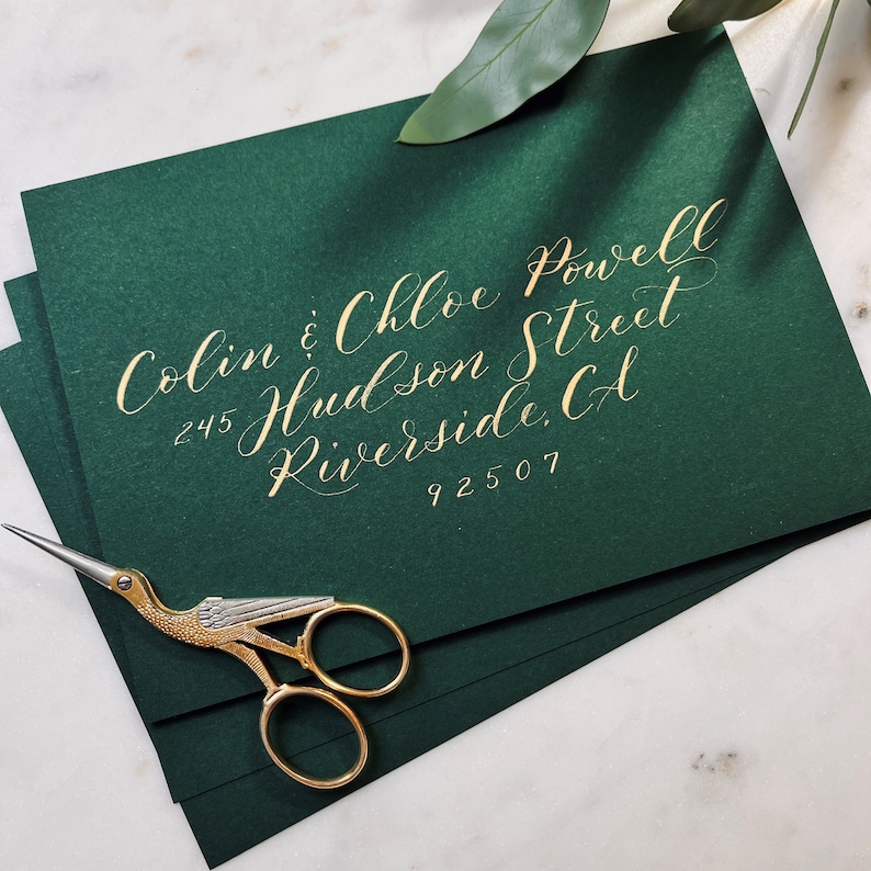 Custom Calligraphy Envelope Addressing | Hand-lettered Envelopes for ...