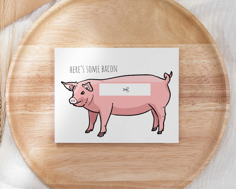 Printable Pig Money Gift Birthday Card - Print at Home for Daughter ...