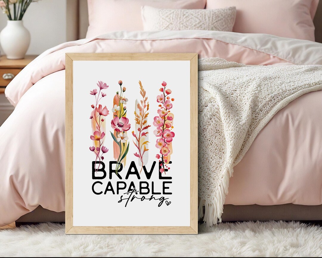 Wildflower Quote Art Printable Wall Art, Downloadable Affirmation Print ...