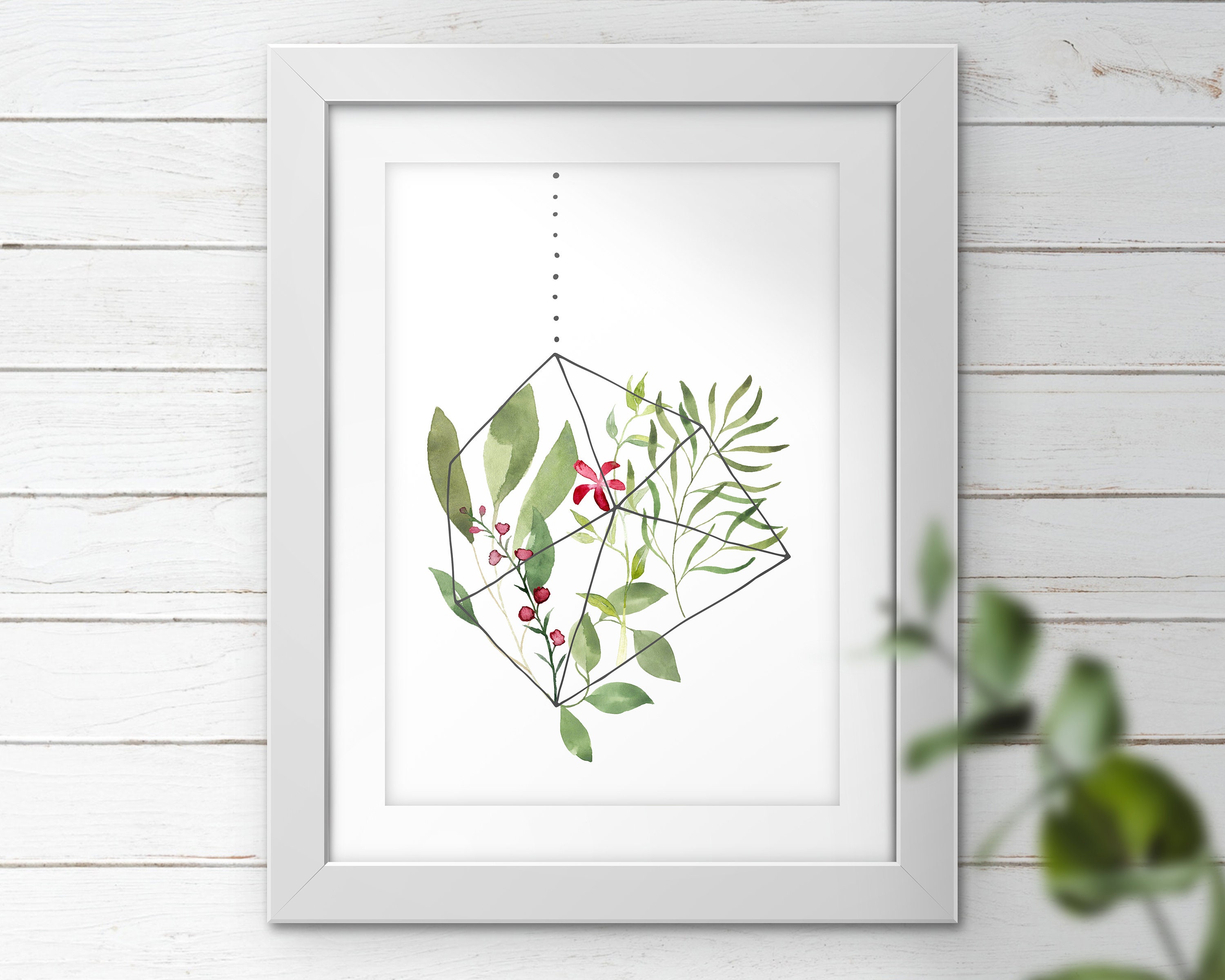 Floral Print Minimalist Flower Print Plant Printable Wall - Etsy UK