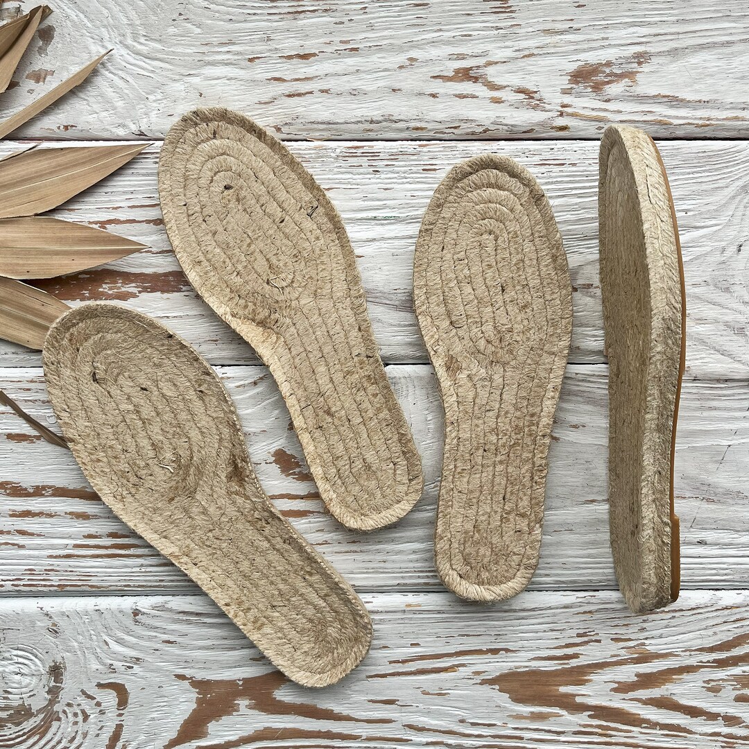 RUBBER Soles With Jute Insoles Sizes 36-42. Soles for Crochet. Mens ...