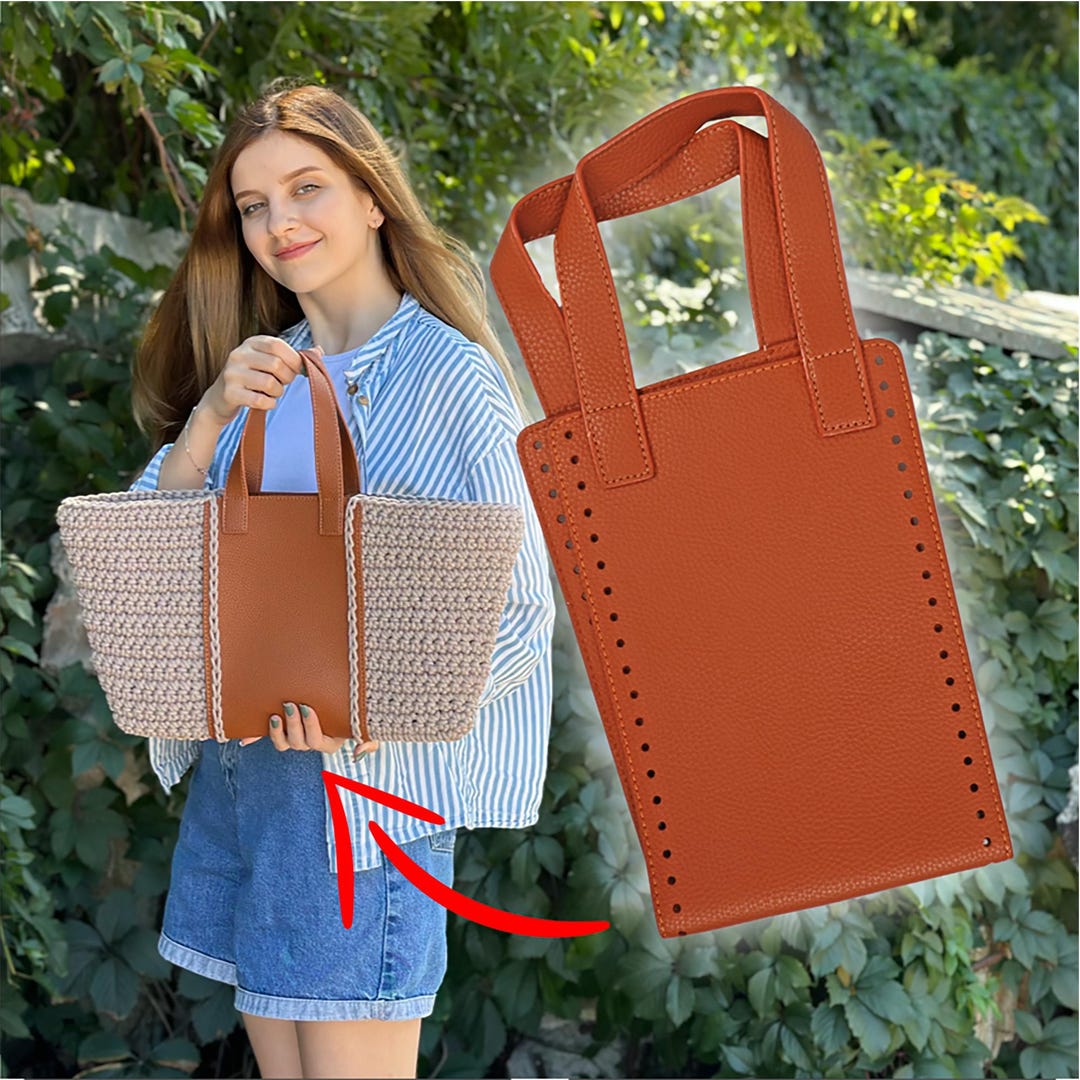 Insert en cuir écologique avec poignées pour sacs, Accessoires de sac ...