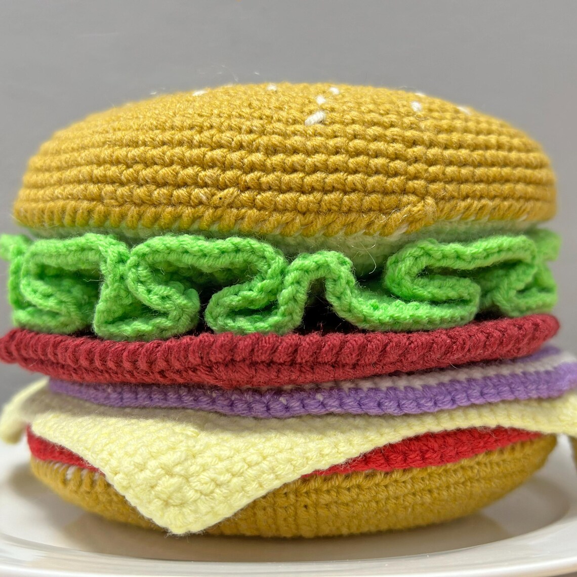 Crochet Burger Coaster Set Pattern, Stacking Food Coasters PDF Download ...