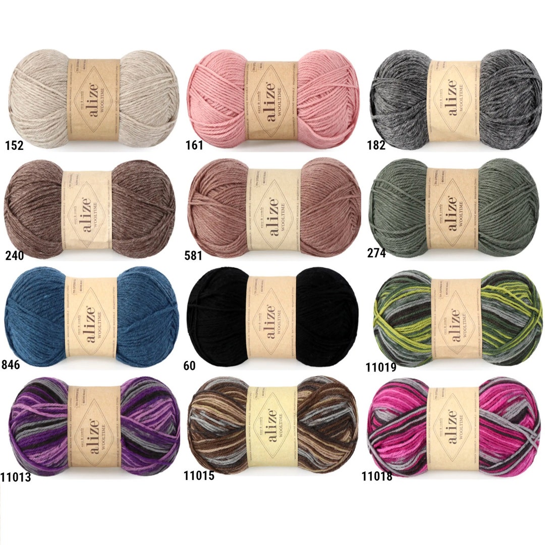 ALIZE WOOLTIME Superwash Wool Yarn, Winter Yarn, Knitting Yarn, Crochet ...