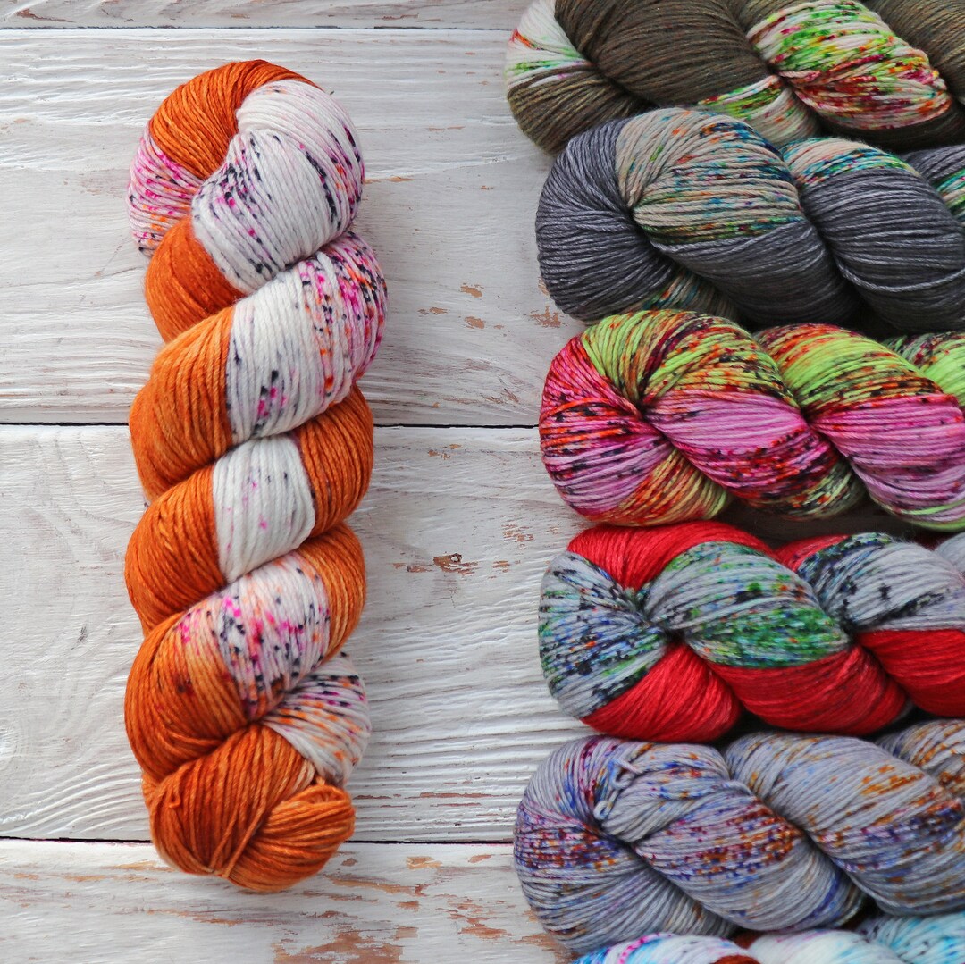 SOCK YARN. Hand Dyed Sock Yarn. Fingering Sock Yarn. Sprinkle Yarn ...