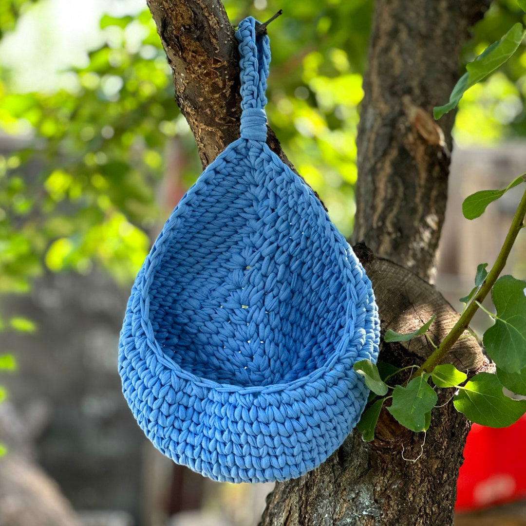 Crochet HANGING STORAGE Pattern, PDF Wall Hanging Storage Basket ...