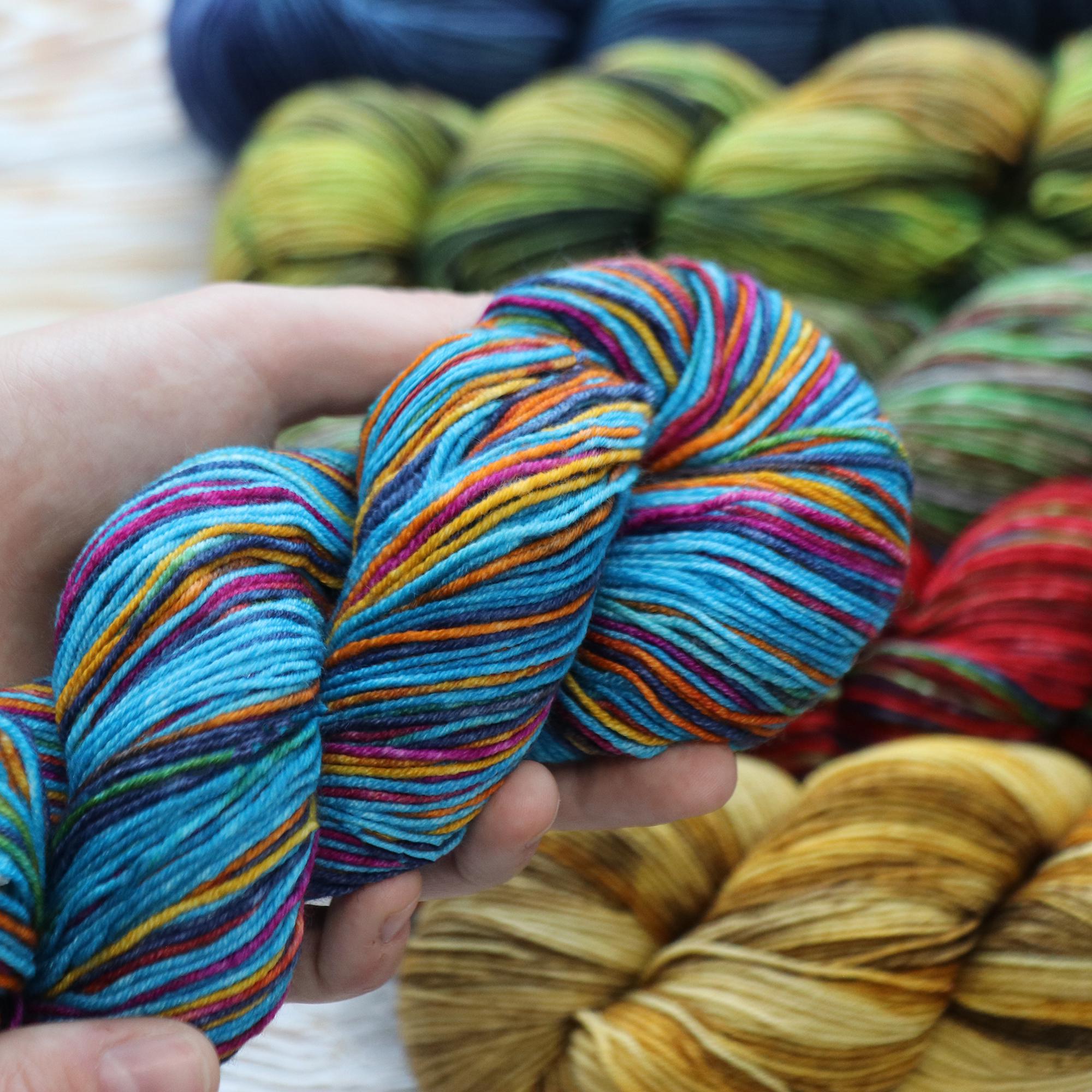 SOCK YARN Hand Dyed Merino Wool, Fingering Weight Sprinkle Yarn for ...