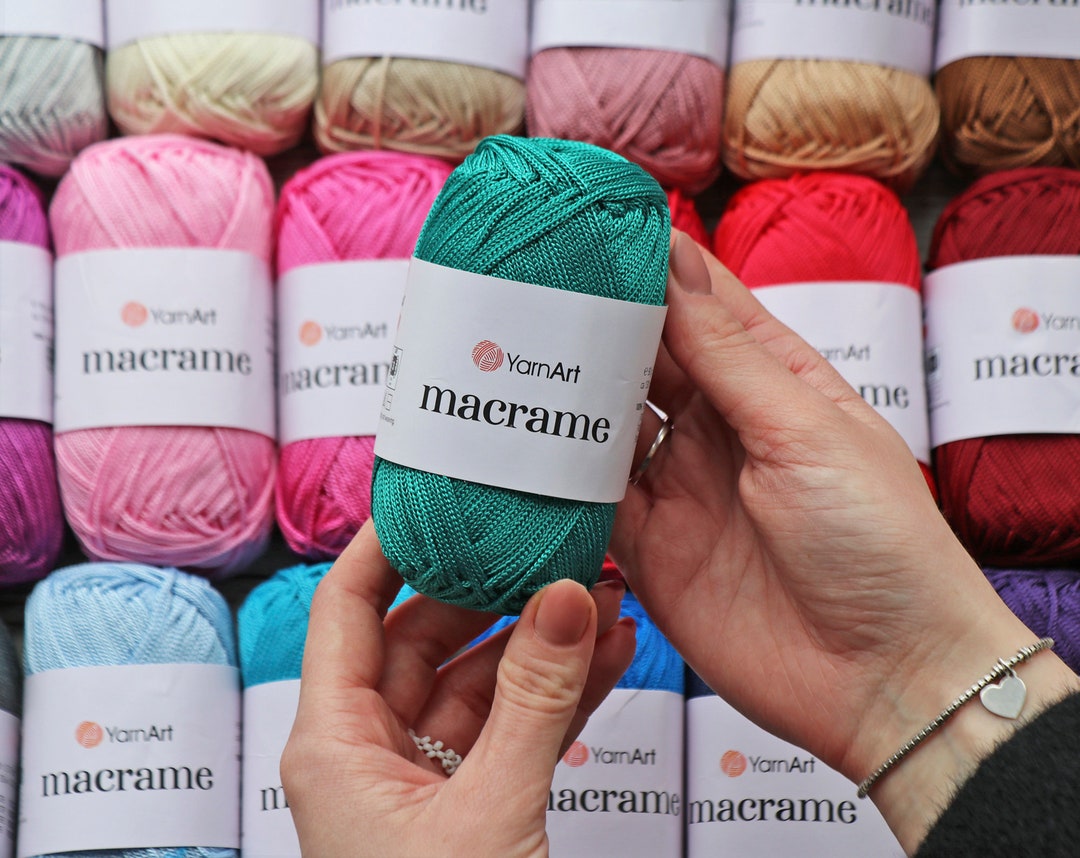 YARNART MACRAME 23 COLORS, Polyester Macrame Rope, Macrame Yarn,craft ...