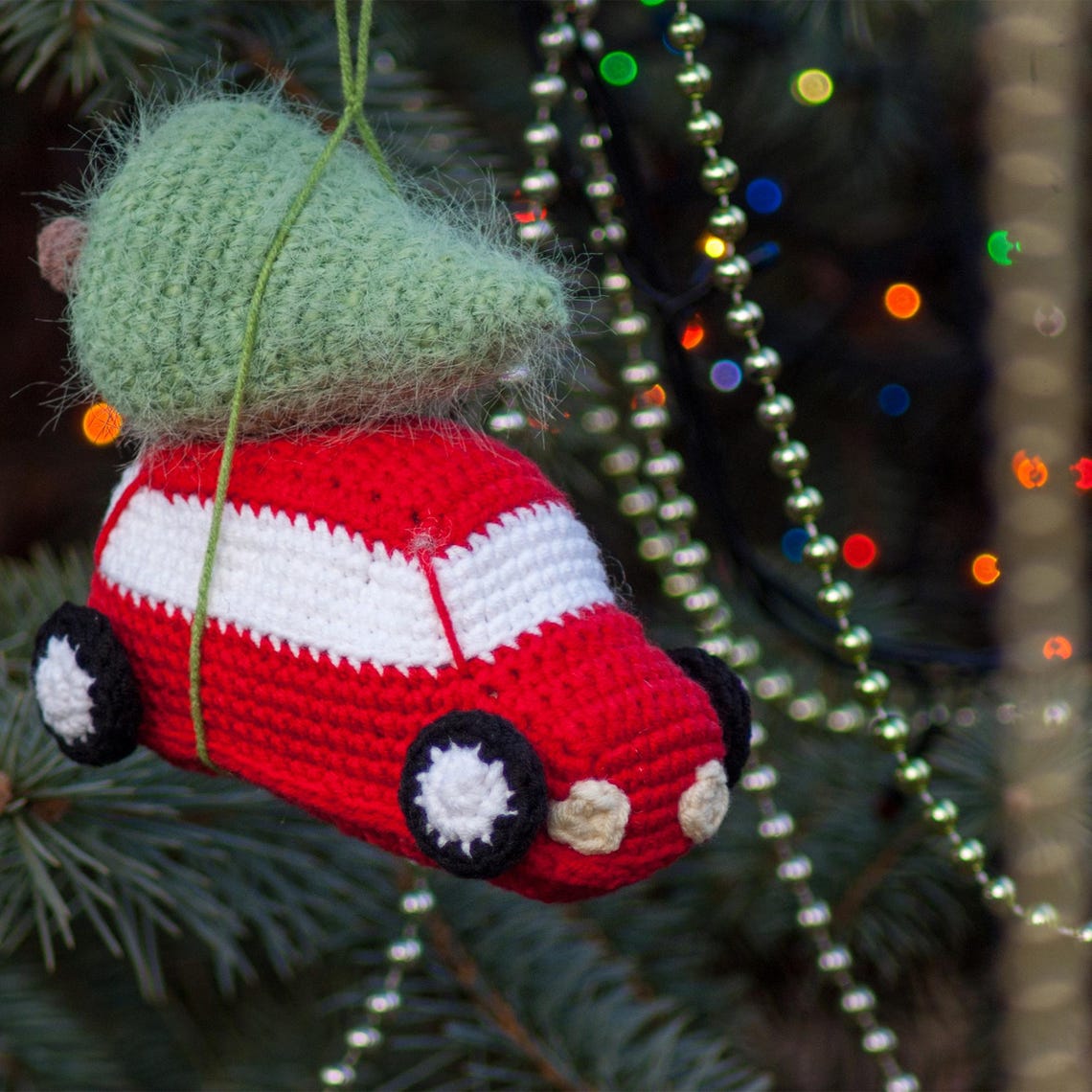 Christmas Car Crochet Pattern, Xmas Tree Amigurumi PDF Pattern, Holiday ...