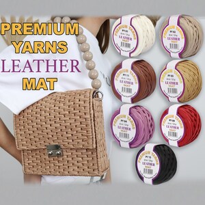 T-shirt Yarn, PREMIUM YARNS LEATHER Mat T-shirt Yarn, Crochet Leather ...