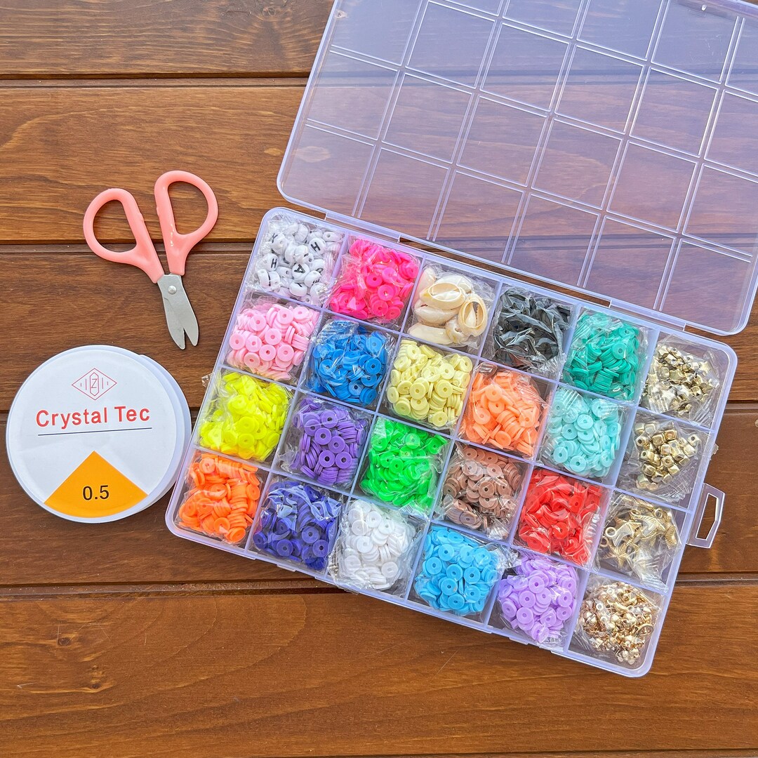 6mm Heishi Bead Set, BEADS KIT, Clay Bead, Bracelet Making Kit, Beads ...
