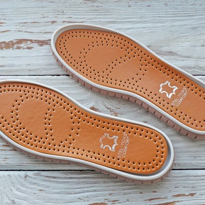 Vegan Leather Shoe Insoles, Adult Sizes 36-40 (23-26 Cm) - Etsy