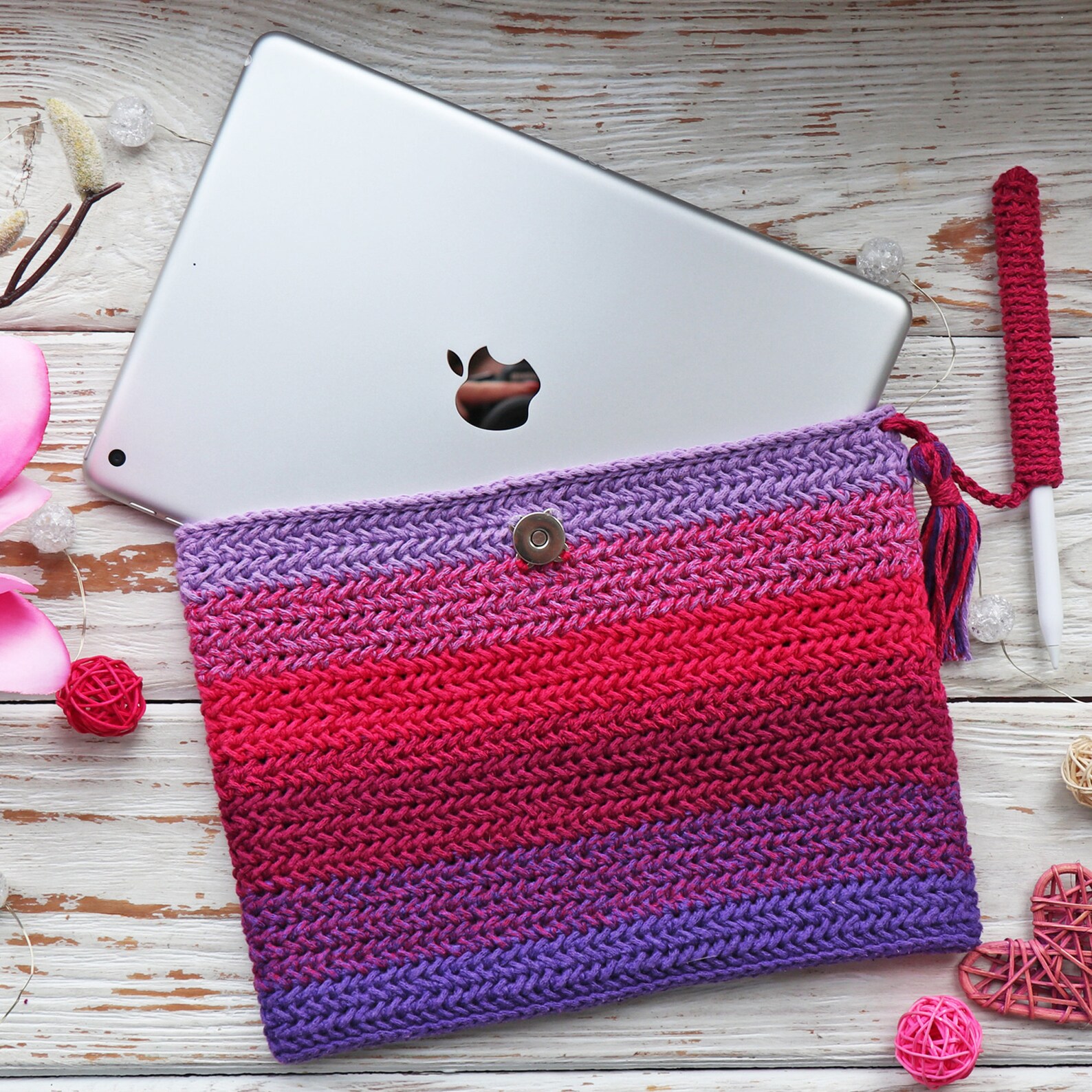 Crochet iPad Sleeve Pattern, Tablet Case DIY Tutorial PDF Pattern - Etsy