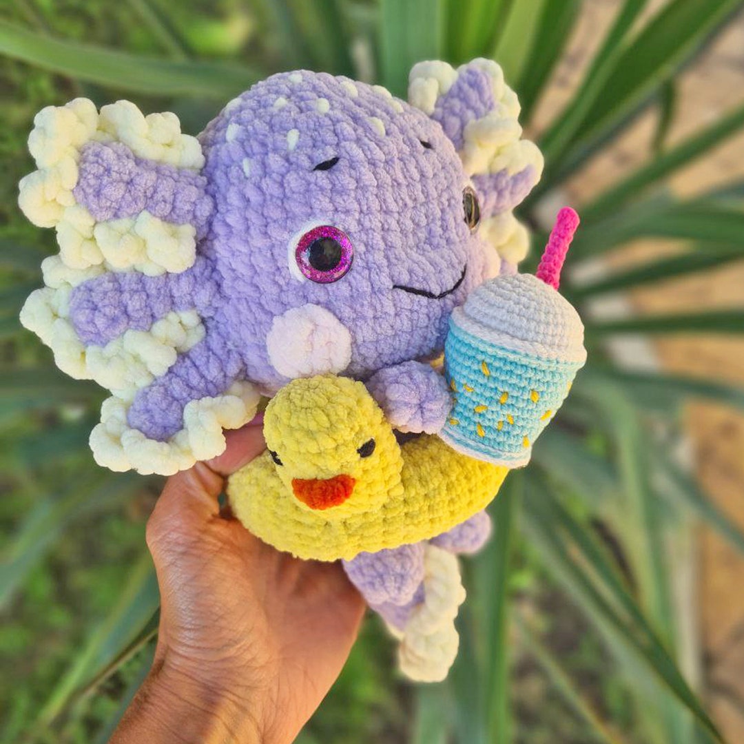 Crochet Pattern Cute Axolotl Relaxolotl Digital Crochet - Etsy