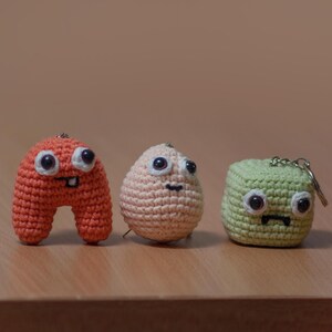 No Sew Crochet Cute Monsters Keychain, PDF Crochet Pattern, Handmade ...