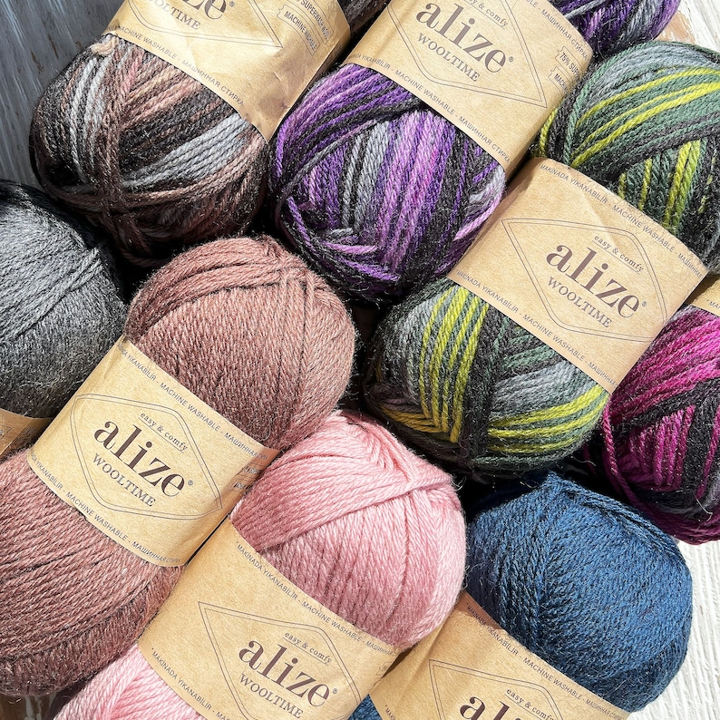Alize Wooltime Superwash Wool Yarn, Worsted Weight, Soft Winter Yarn - Etsy
