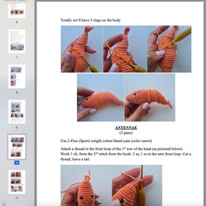 Shrimp CROCHET PATTERN, Low Sew Prawn Amigurumi PDF, Sea Creature ...