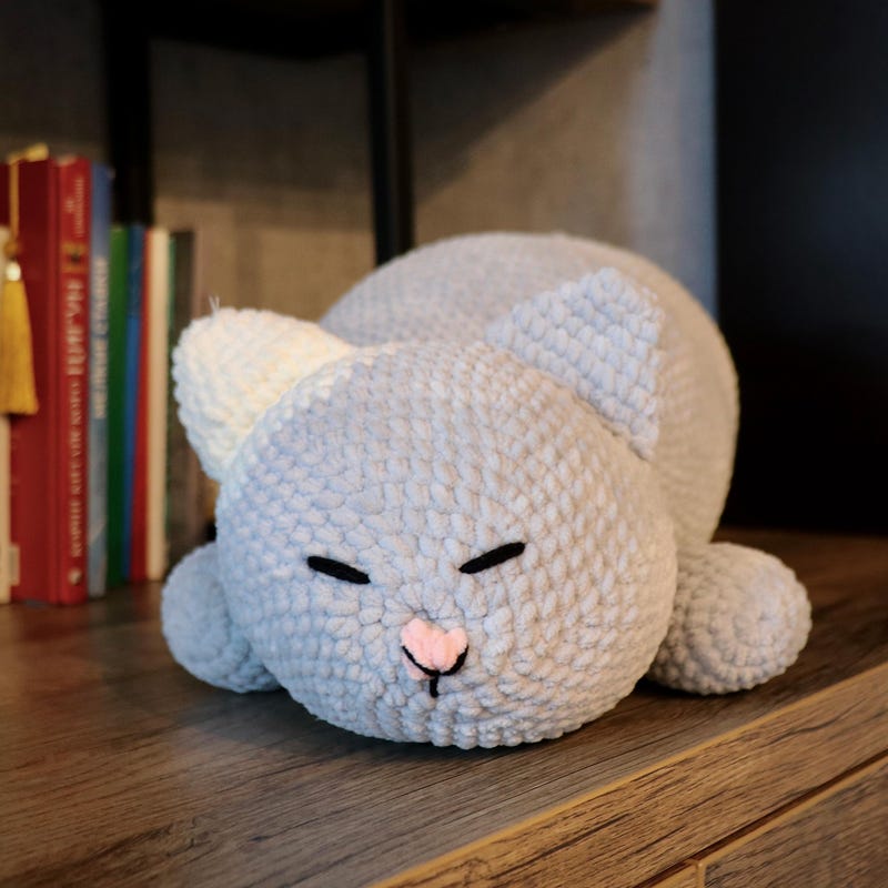 Crochet Cat Pillow - Etsy