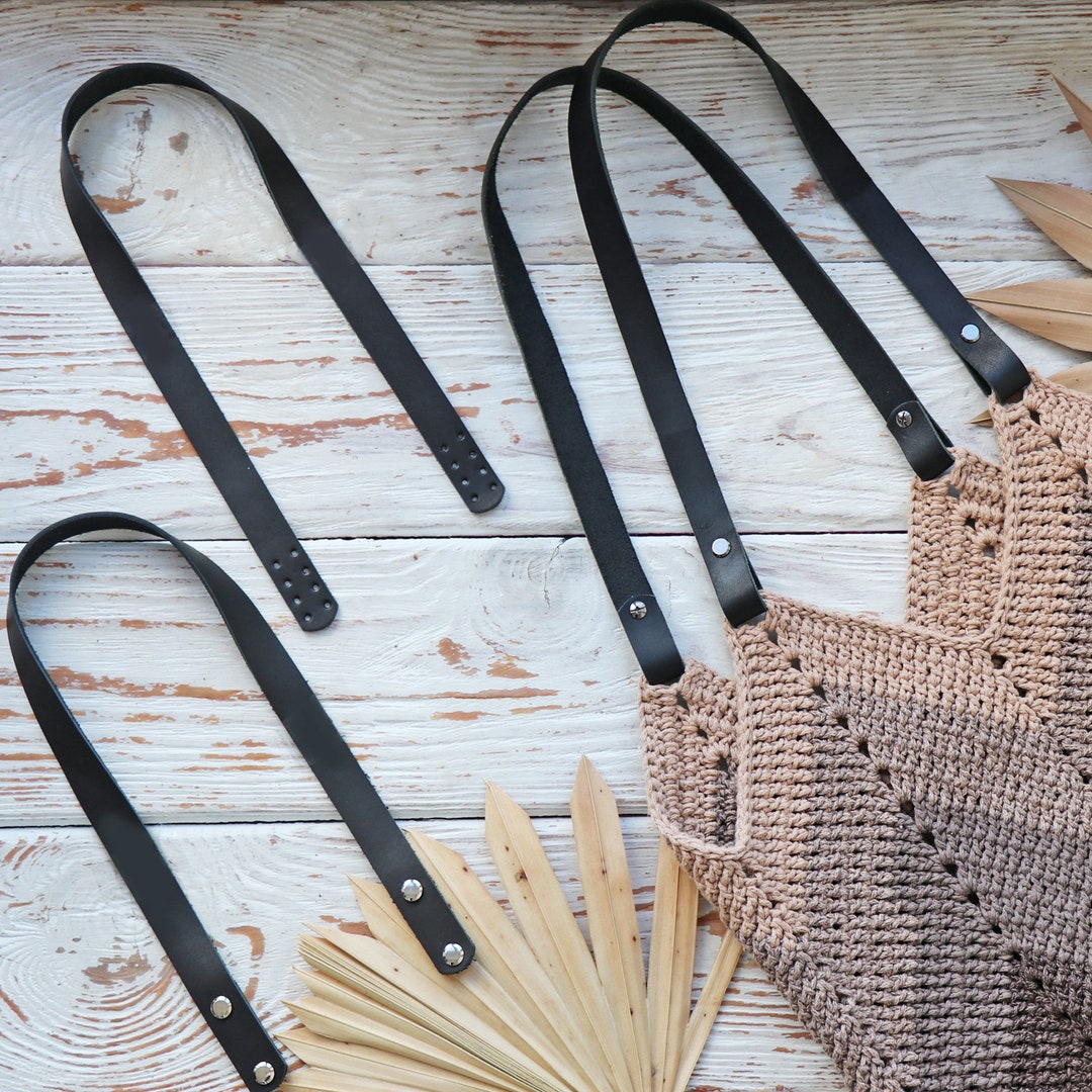 Genuine Leather Handbag Straps, Black & Brown Tote Bag Handles - Etsy