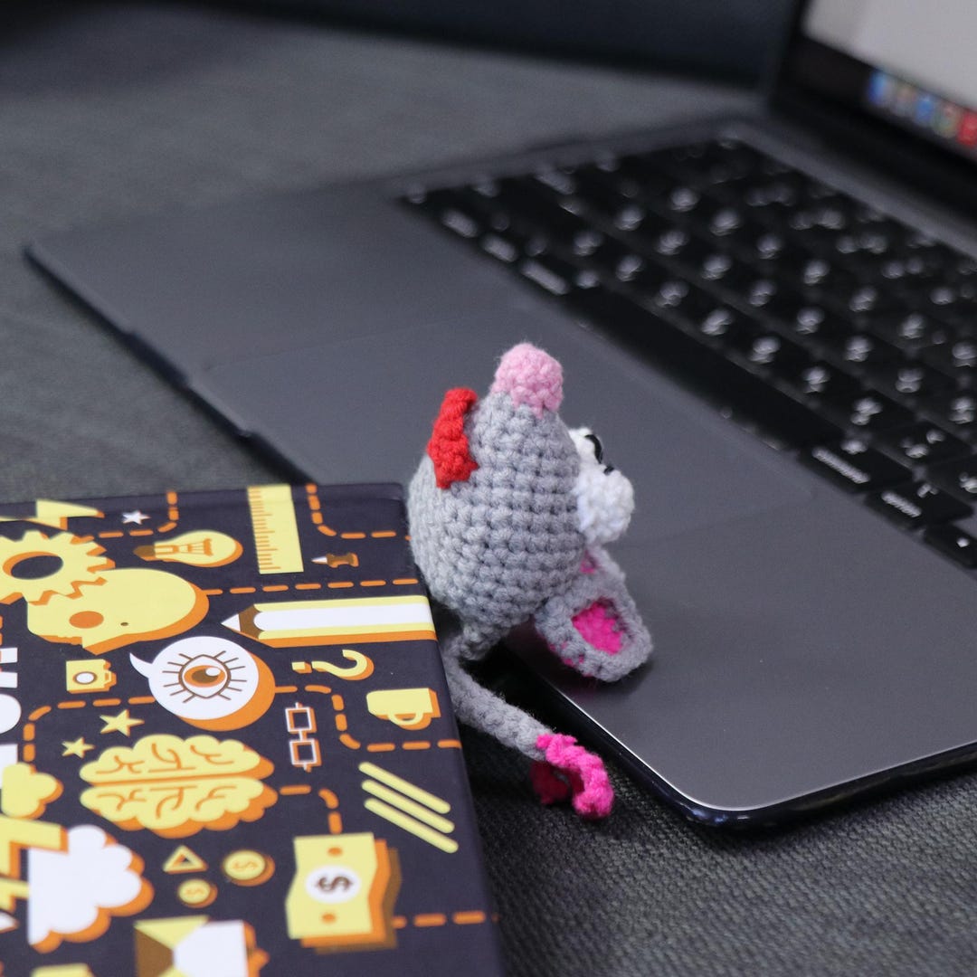Crochet Pattern PDF, Rat Bookmark Pattern, Rat Bookmark, Crochet ...