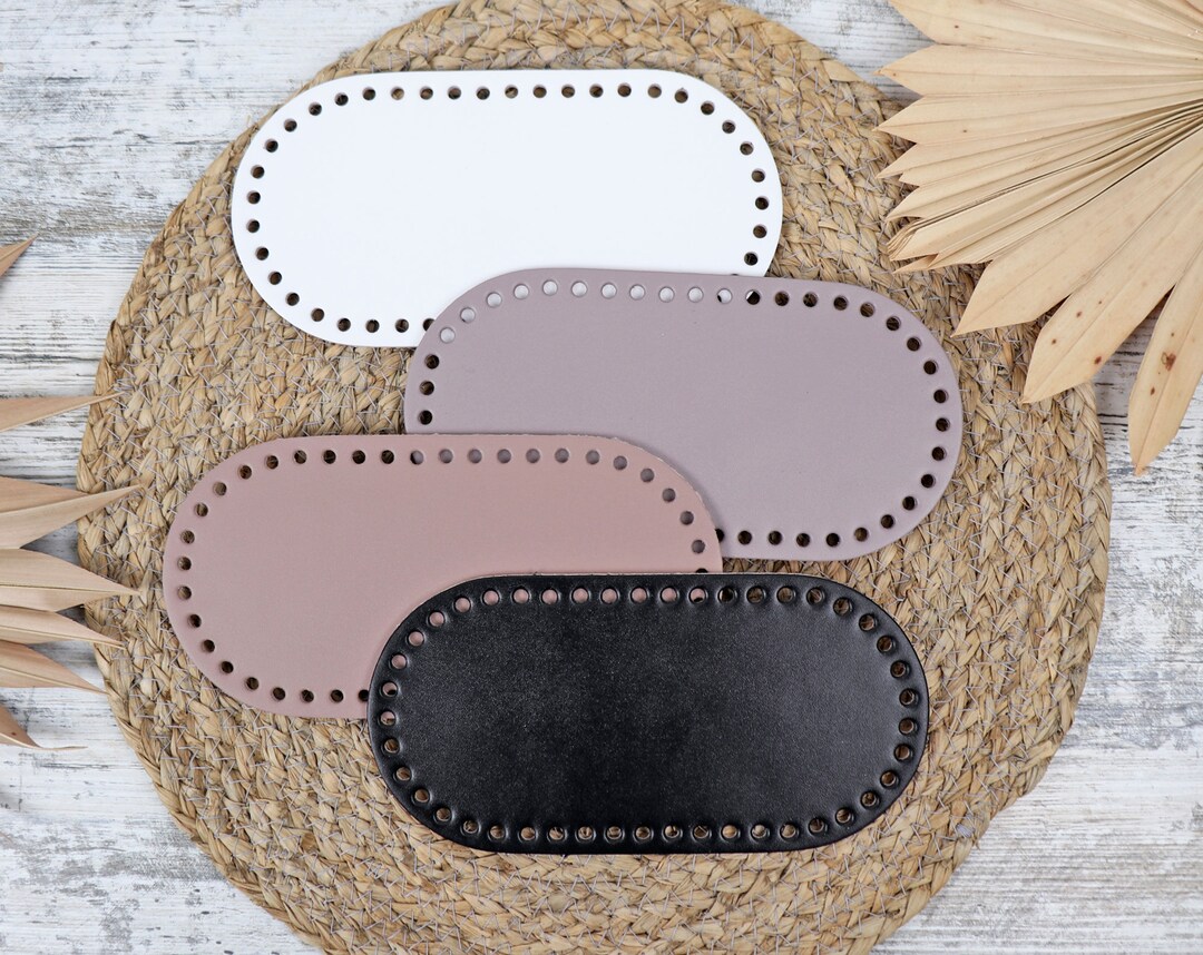 Genuine LEATHER BOTTOM for Crochet Bag or Backpack, Oval or Rectangle ...