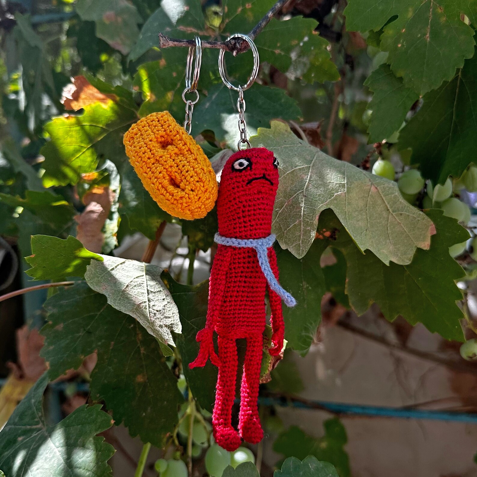 Smiling Friends Crochet Keychain Pattern: Alan & Cheese Magnet (PDF ...