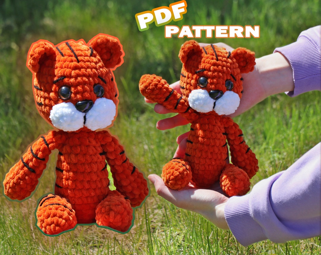 EASY TIGER CROCHET Pattern, Tiger Amigurumi Pattern, Crochet Tiger ...