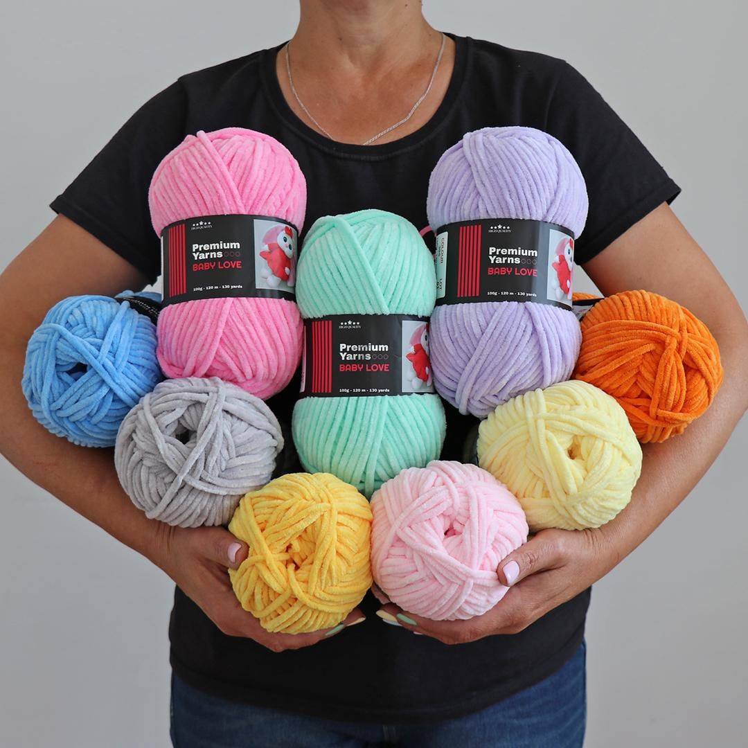 Amigurumi Chenille Yarn 43 COLORS, Amigurumi Yarn, Plush Yarn, Bulky ...