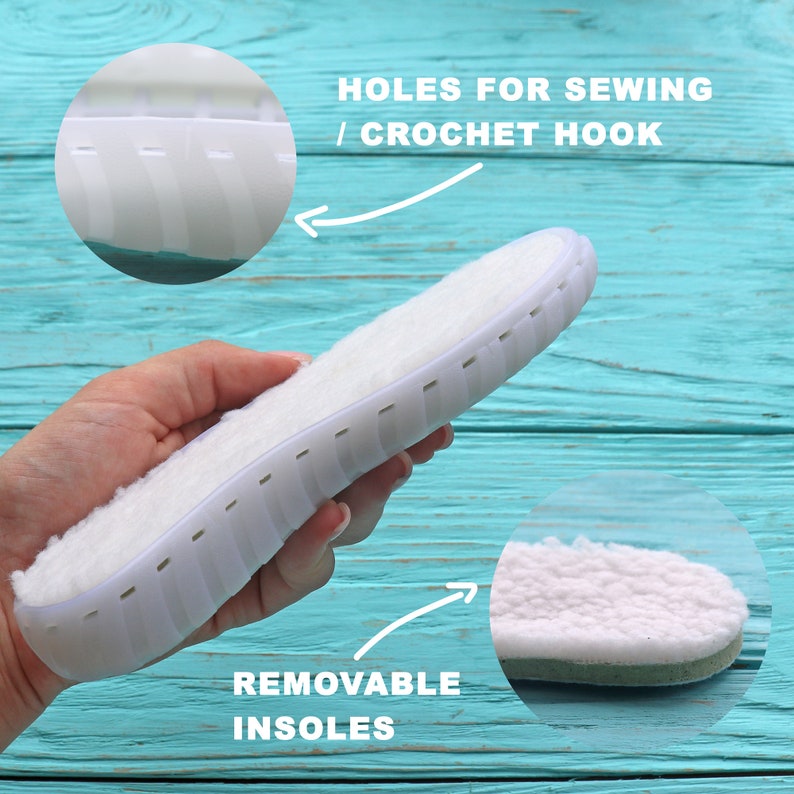 Baby Rubber Soles for Crocheting, Sizes 22-33, With Faux Fur Insoles - Etsy