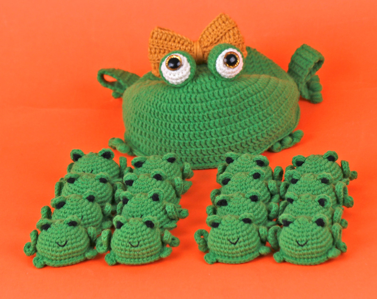 The ORIGINAL Frog Memory Game Frog Crochet Memory Game - Etsy