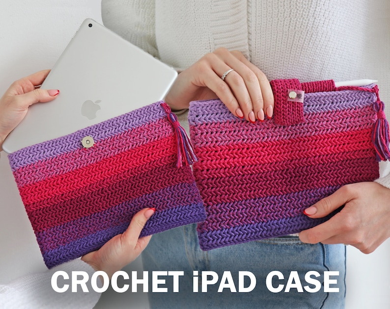 Crochet iPad Sleeve Pattern, Tablet Case DIY Tutorial PDF Pattern - Etsy
